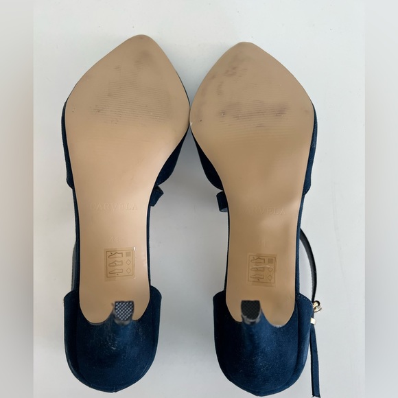Carvela | Shoes | Carvela Navy Blue Velvet Pumps | Poshmark